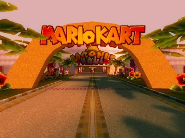 Coconut Mall (Sunset) (Coconut Mall Texture) - Custom Mario Kart