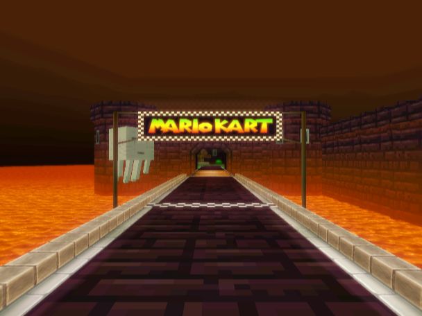 Bowser's Nether Fortress (N64 Bowser's Castle Edit) - Custom Mario Kart