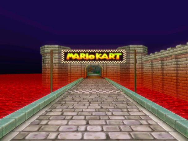 Bowser's Castle 64 (N64 Bowser's Castle Texture) - Custom Mario Kart