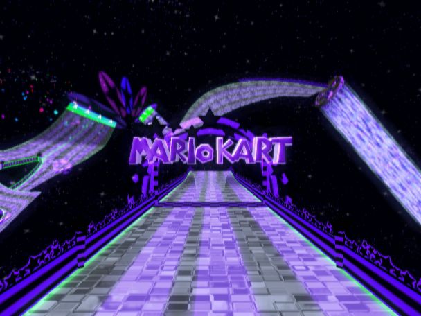 Shadow Road (Rainbow Road Texture) - Custom Mario Kart