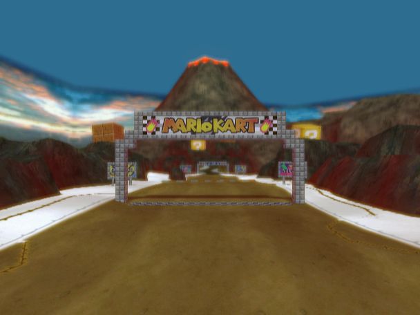 Snowy Volcano (Grumble Volcano Texture) - Custom Mario Kart