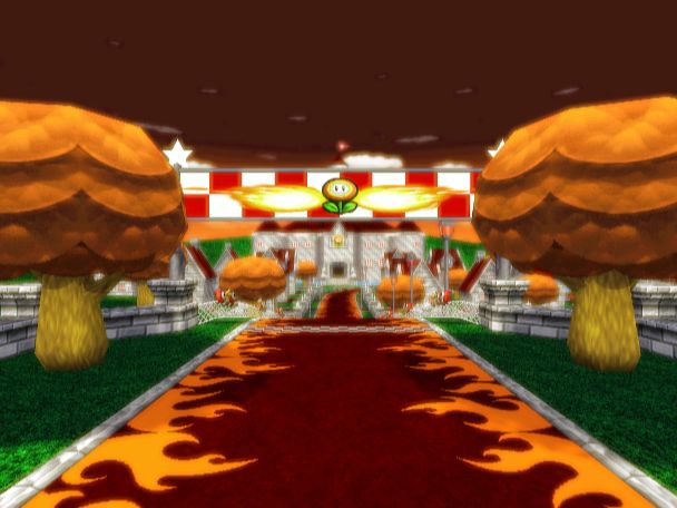 Fire Mario Circuit (Mario Circuit Texture) - Custom Mario Kart