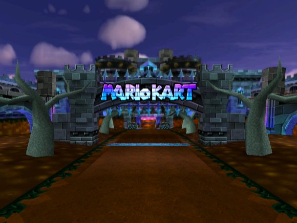 Neon Metropolis (Bowser's Castle Texture) - Custom Mario Kart