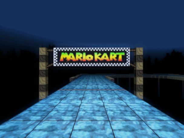 N64 Sherbet Land Valley 2 (SNES Ghost Valley 2 Texture) - Custom Mario Kart