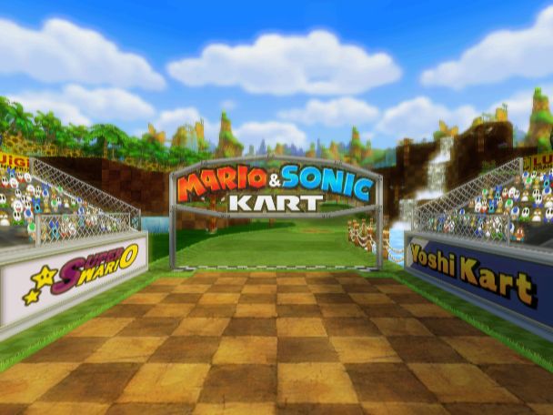 SRB2K Green Hill Zone - Custom Mario Kart