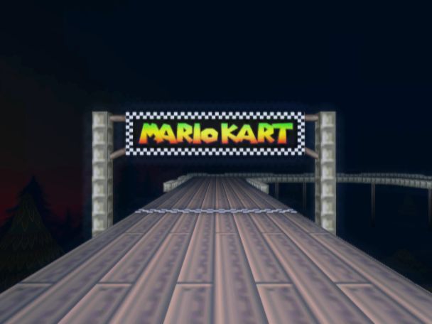 GBA Ghost Valley 2 (SNES Ghost Valley 2 Texture) - Custom Mario Kart