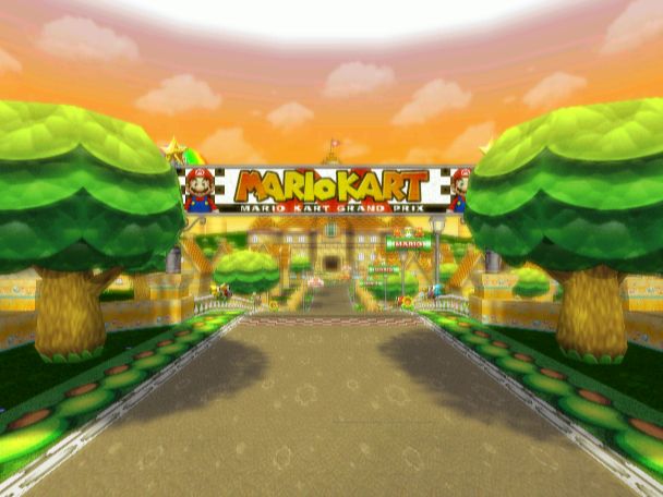 Sunset Street (Mario Circuit Texture) - Custom Mario Kart