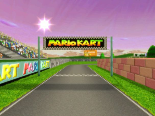 Pink Sky Raceway (N64 Mario Raceway Texture) - Custom Mario Kart