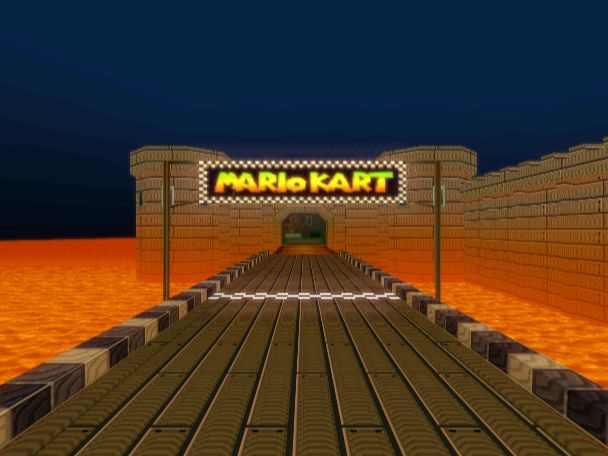 Wooden Fortress (N64 Bowser's Castle Texture) - Custom Mario Kart
