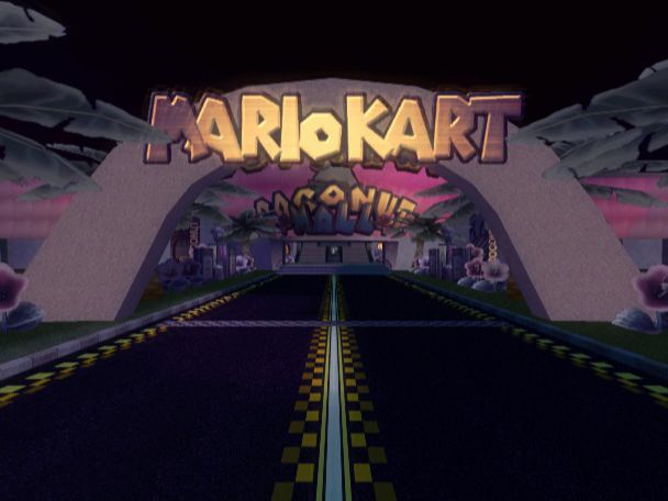 Summer Sunset Coconut Mall (Coconut Mall Texture) - Custom Mario Kart