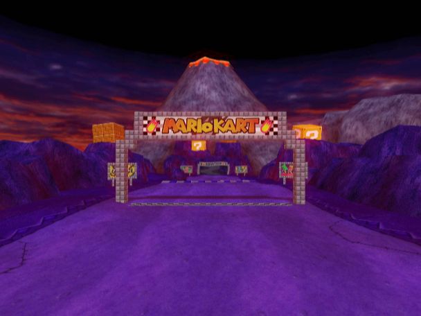 Purple Volcano (Grumble Volcano Texture) - Custom Mario Kart