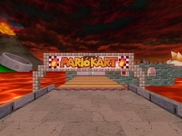 Bowser's Lava World - Custom Mario Kart