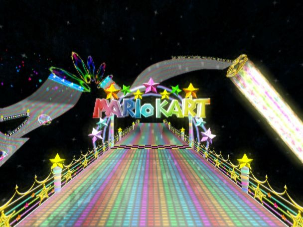 Rainbow Road Remaster (Rainbow Road Texture) - Custom Mario Kart