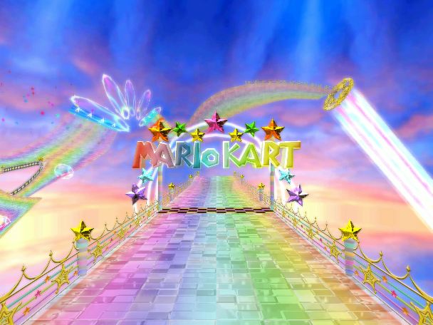 Nostalgic Rainbow Road (Rainbow Road Texture) - Custom Mario Kart