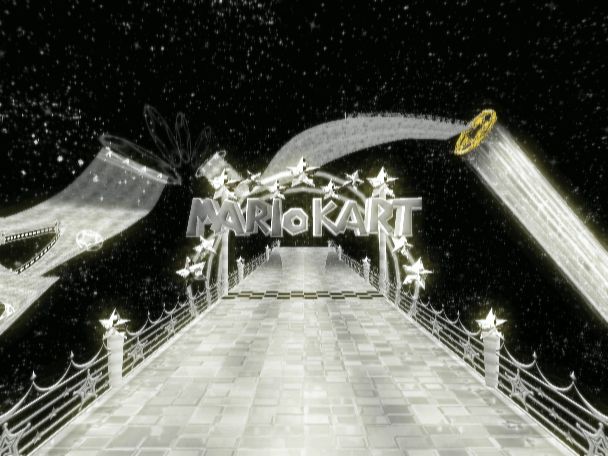 Monochrome Road (Rainbow Road Texture) - Custom Mario Kart