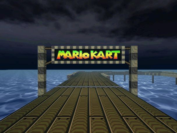 Rainy SNES Ghost Valley 2 (SNES Ghost Valley 2 Texture) - Custom Mario Kart