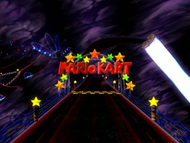 Dreamscape Road (Rainbow Road Texture) - Custom Mario Kart