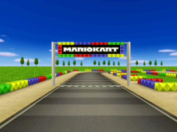 N64 Mario Circuit 3 (SNES Mario Circuit 3 Texture) - Custom Mario Kart