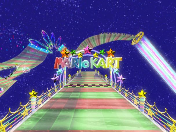 Red-Green Road (Rainbow Road Texture) - Custom Mario Kart