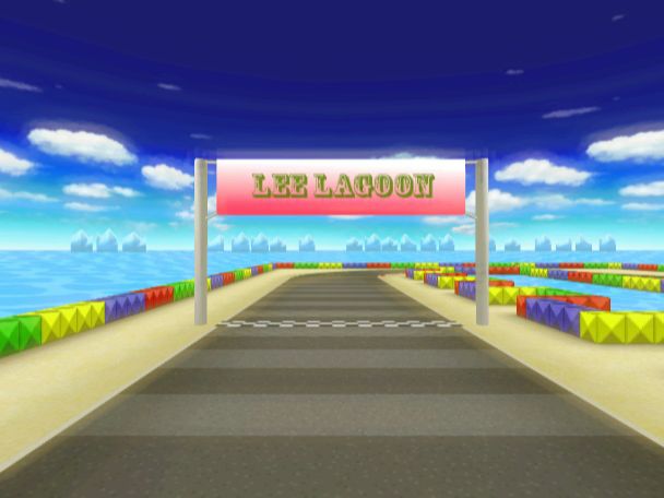 Lee Lagoon (SNES Mario Circuit 3 Texture) - Custom Mario Kart
