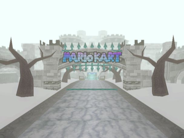Bowser's Snowy Castle (Bowser's Castle Texture) - Custom Mario Kart