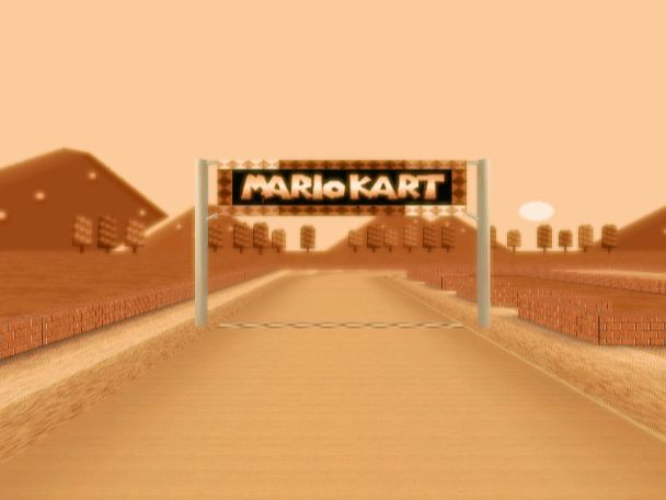 Orange Circuit (SNES Mario Circuit 3 Texture) - Custom Mario Kart