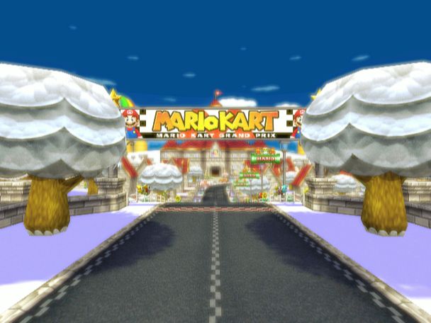 Snowy Mario Circuit (Mario Circuit Texture) - Custom Mario Kart