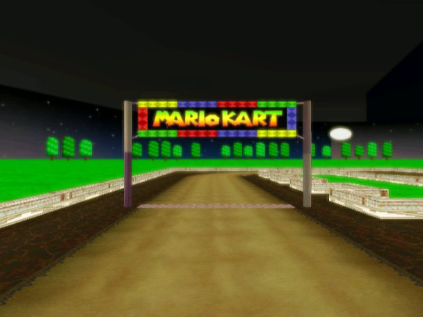 SNES Nightsky Raceway 3 (SNES Mario Circuit 3 Texture) - Custom Mario Kart
