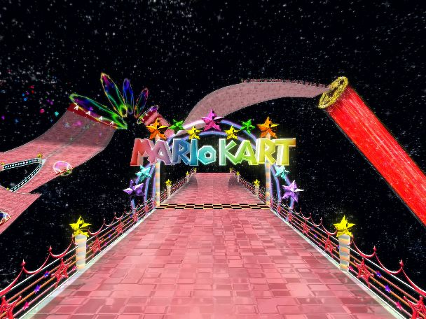Red Road (Rainbow Road Texture) - Custom Mario Kart